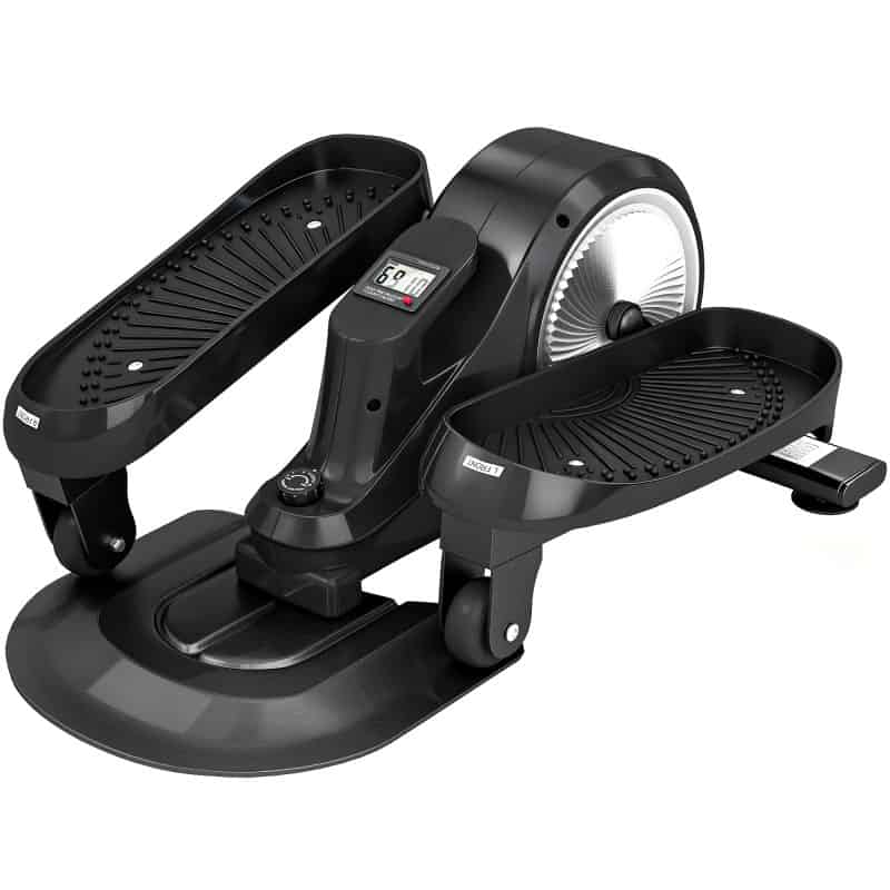 Under Desk Elliptical Machine with LCD Monitor, 8 Adjustable Magnetic ...